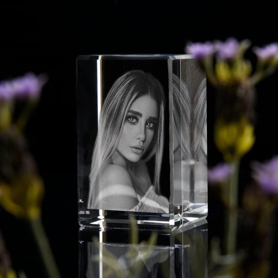 AISENIN Personalized 3D Crystal Photo Custom Laser Etched Crystal ...