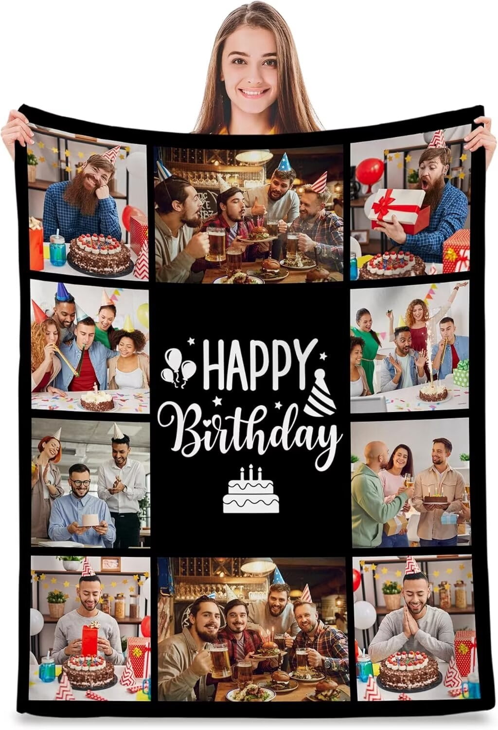 AISENIN Personalized Birthday Gifts for Best Friend Custom Blanket for ...