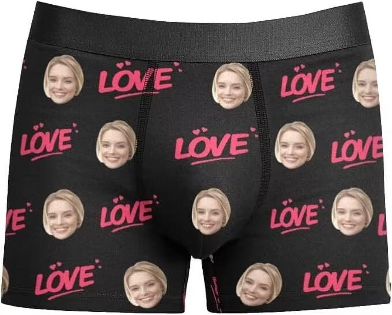 AISENIN Personalized Boxers Briefs with Picture Custom Face Underwear ...