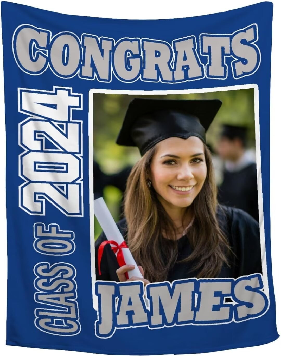AISENIN Personalized Graduation Blanket 2028 Graduation Gifts Custom ...