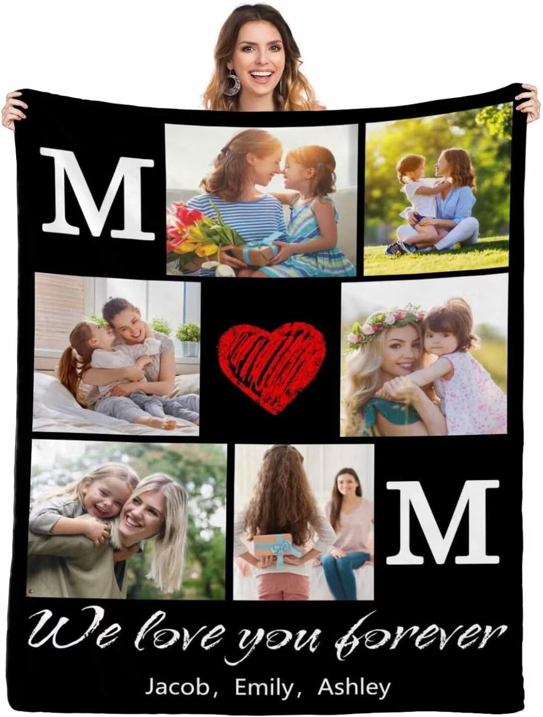 AISENIN Personalized for Mom Custom Blanket with Photos Pictures Text ...