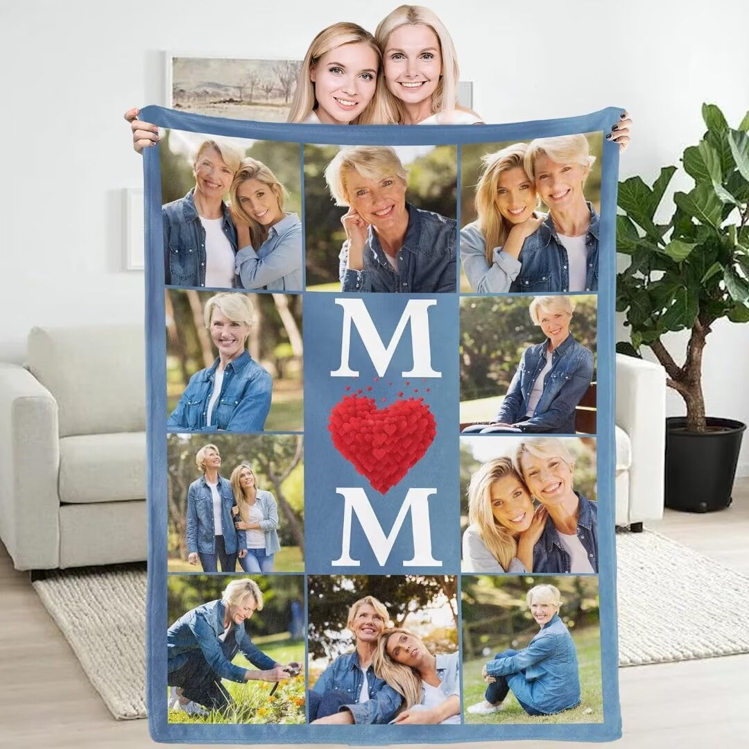 AISENIN Personalized for Mom Custom Blanket with Photos Pictures Text ...
