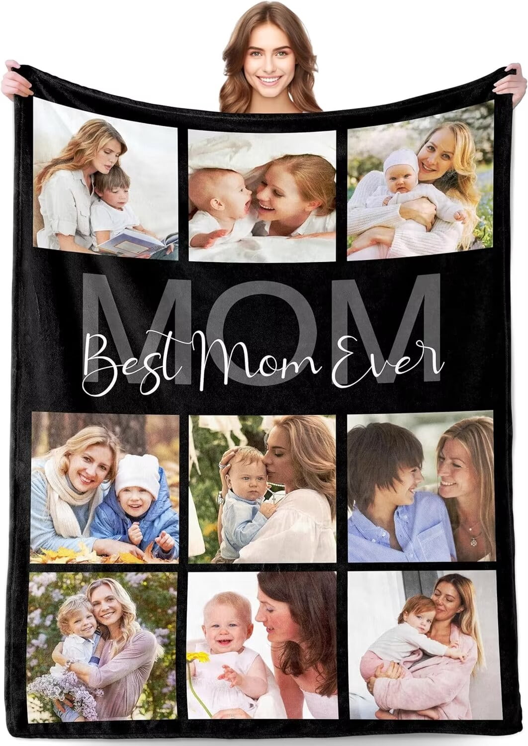 AISENIN Personalized for Mom Custom Blanket with Photos Pictures Text ...