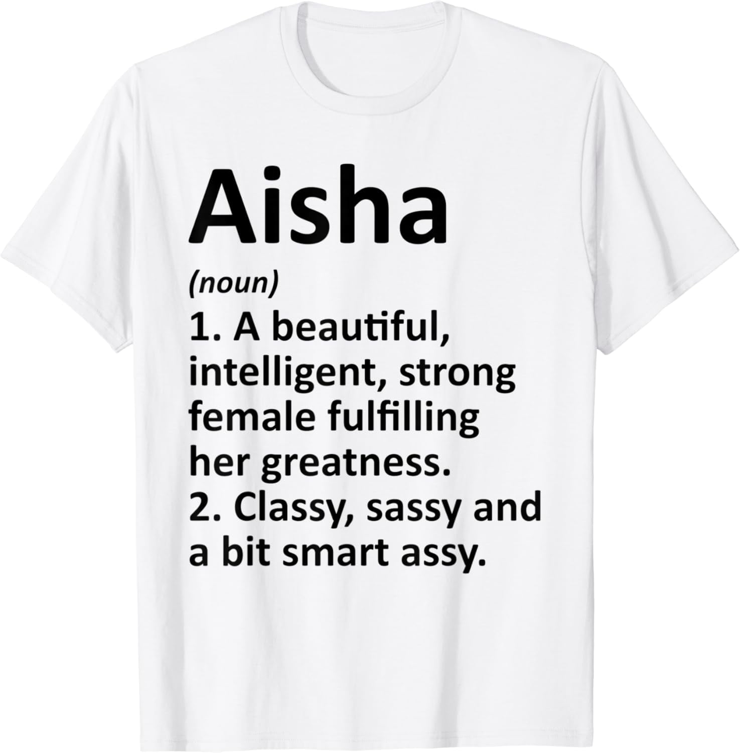 AISHA Definition Personalized Name Funny Christmas Gift T-Shirt ...