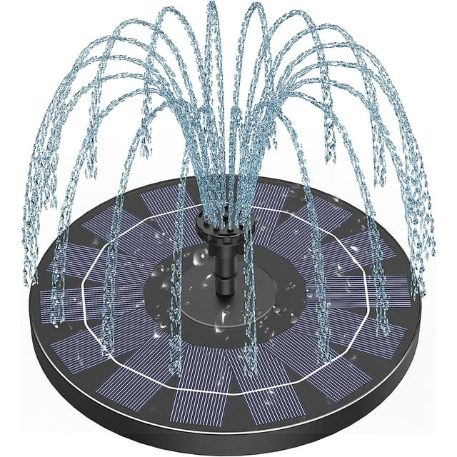 AISITIN 2023 Solar Fountain Pump, 2.5W, 6 Nozzles, for Bird Bath ...