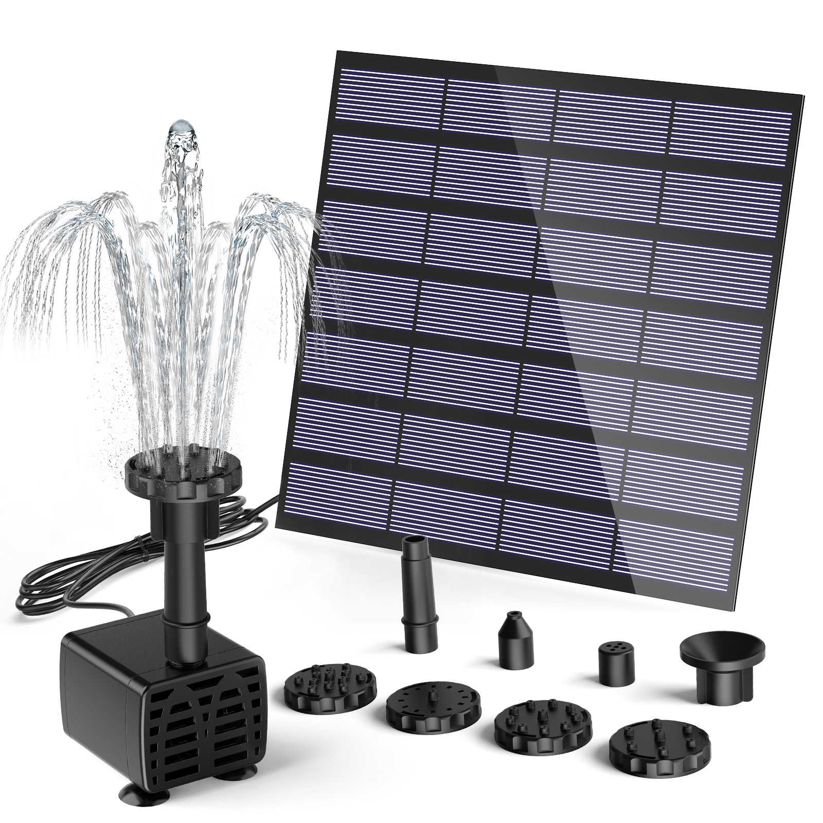 Peralng Solar Bird Bath Fountain Pump,1.4W Floating Solar Panel Kit ...