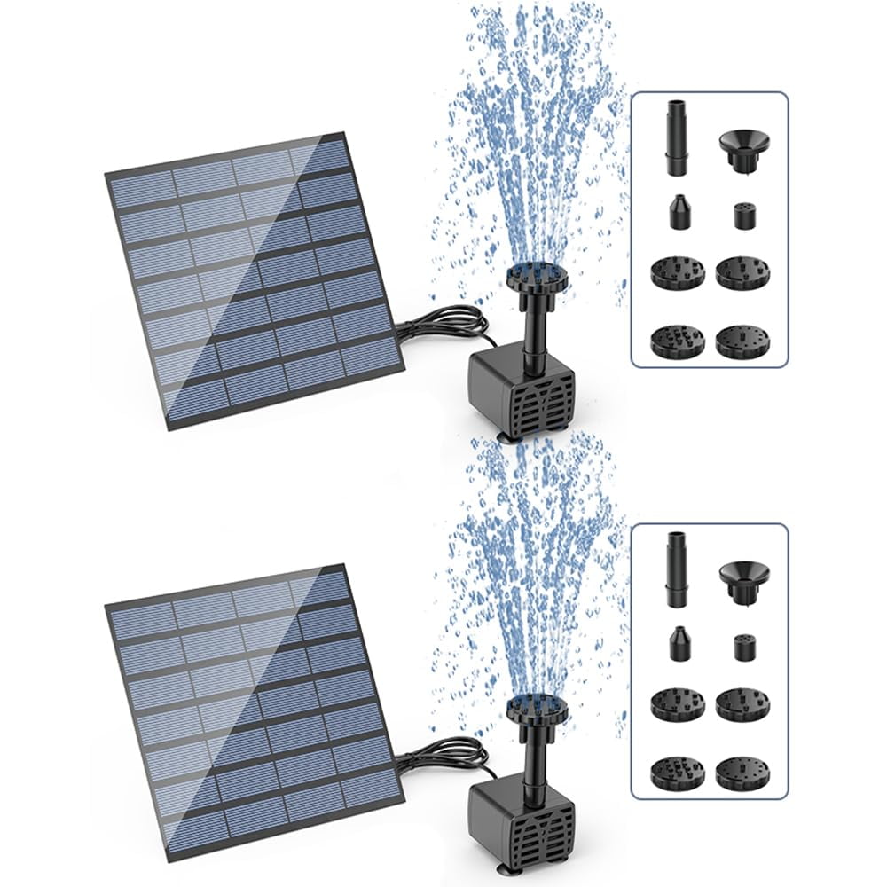 AISITIN Solar Water Pump for Water Feature Outdoor, DIY Solar Fountain ...