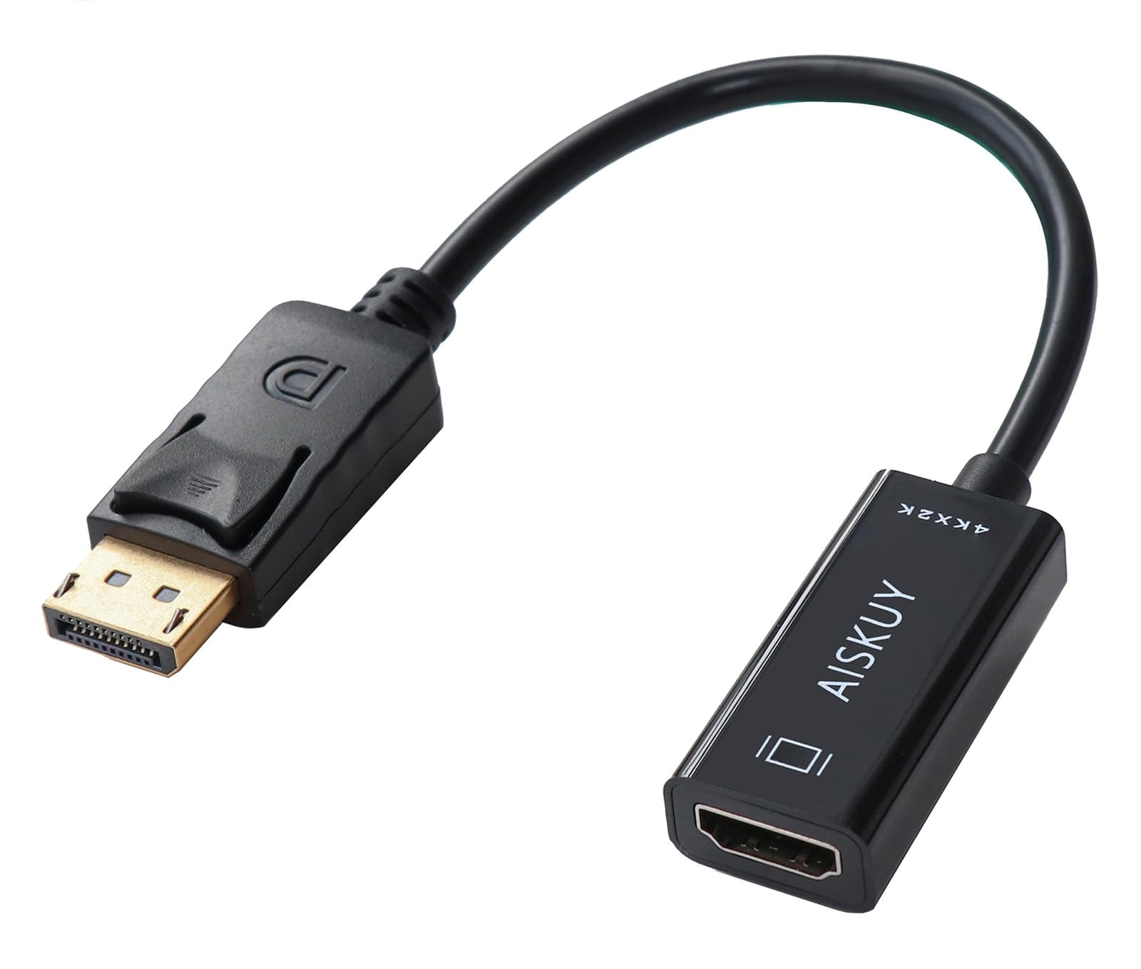AISKUY Displayport to HDMI Adapter, 4k Display Port (DP) Male to HDMI ...
