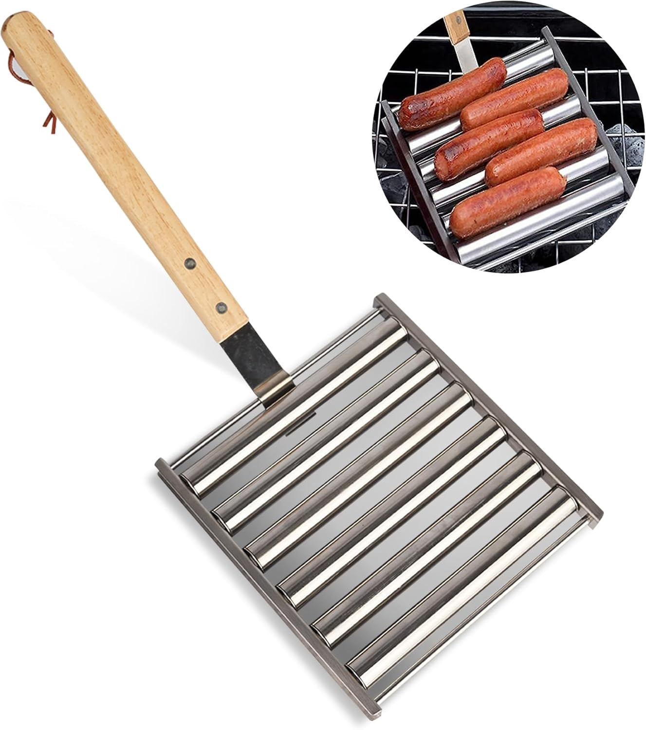 AISLE 3 ESSENTIALS Stainless Steel Hot Dog Roller Rack with Premium ...