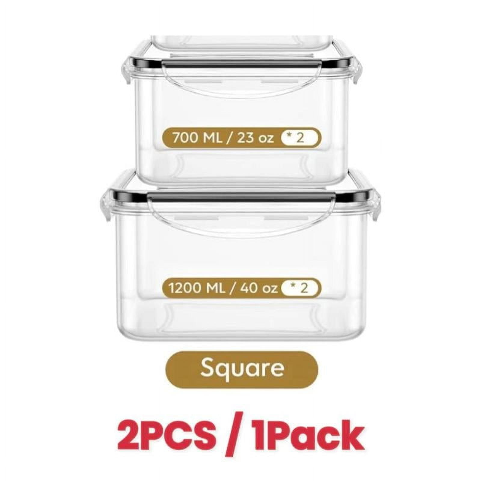 40 Pcs Large Plastic Airtight Food Storage Container Set (20 ...