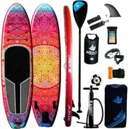 PROMARINE 10' Wide Inflatable SUP with Adjustable Paddle, Carry Bag ...