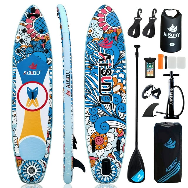 AISUNSS Inflatable Stand up Paddle Board 11ft with Premium SUP Boards ...