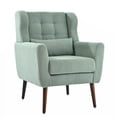 AISWORD Modern Accent Chair, Upholstered Armchair with Pillow, Fabric ...
