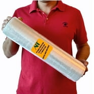 Costway 4 Rolls Stretch Film Heavy Duty Shrink Wrap 60 Gauge Clear ...