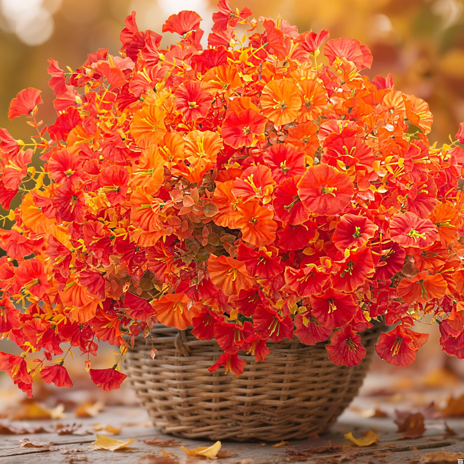 AITISOR 16 Bundles Artificial Fall Flowers No Fade Faux Autumn Plants ...