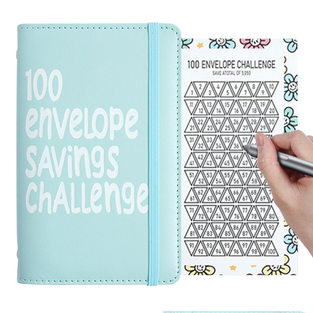 AITOCO 100 Day Savings Challenge Binder Money Saving Book Cash Folder ...