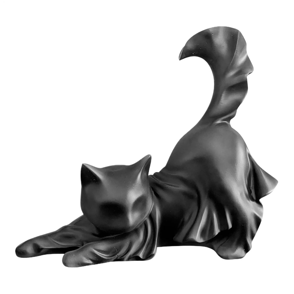 AITOCO Cat Figure Black Ghost Cat Figurine Resin Gothic Sculpture ...