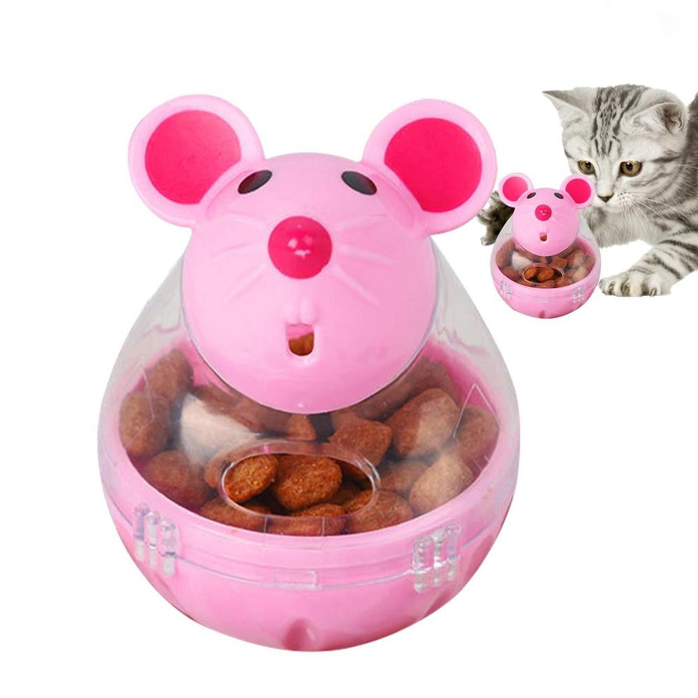 AITOCO Cat Treat Dispenser Mice-Shaped Tumbling Pet Food Ball ...