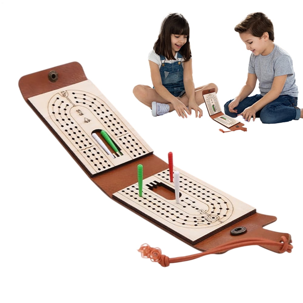 AITOCO Cribbage Board Game Set Foldable Travel Cribbage Board Game ...