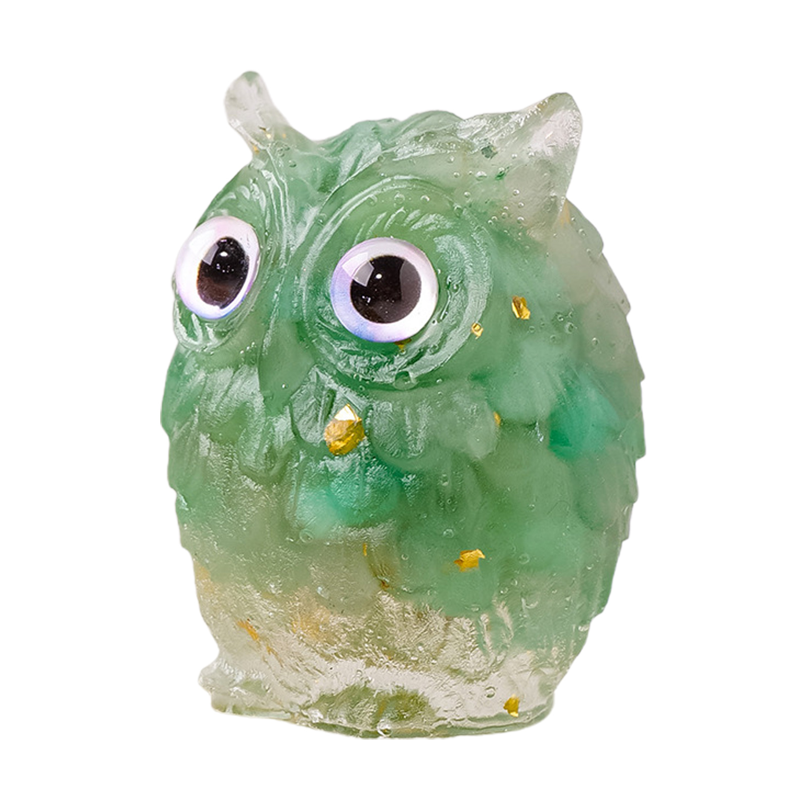 AITOCO Crystal Owl,Resin Natural Crystal Owl Statue Ornament,Cute ...