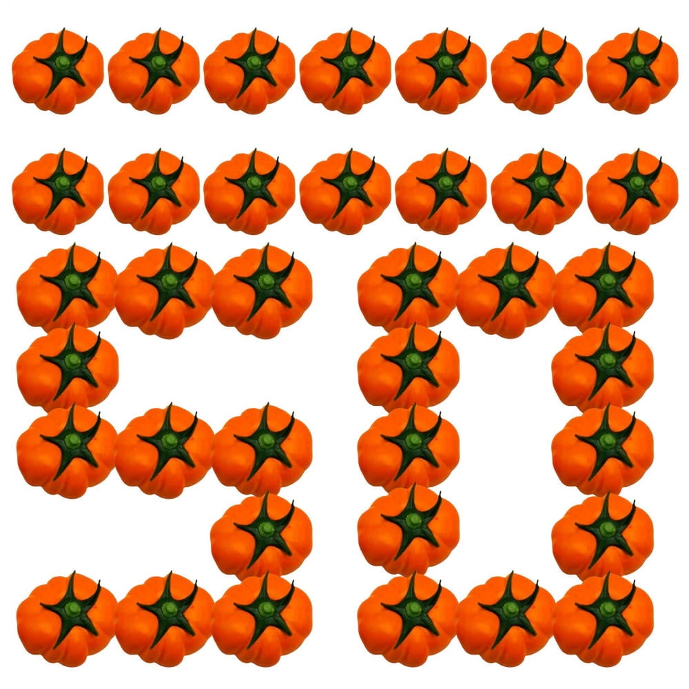 AITOCO Fall Pumpkin 50 Pieces Compact Fake Foam Pumpkins for ...