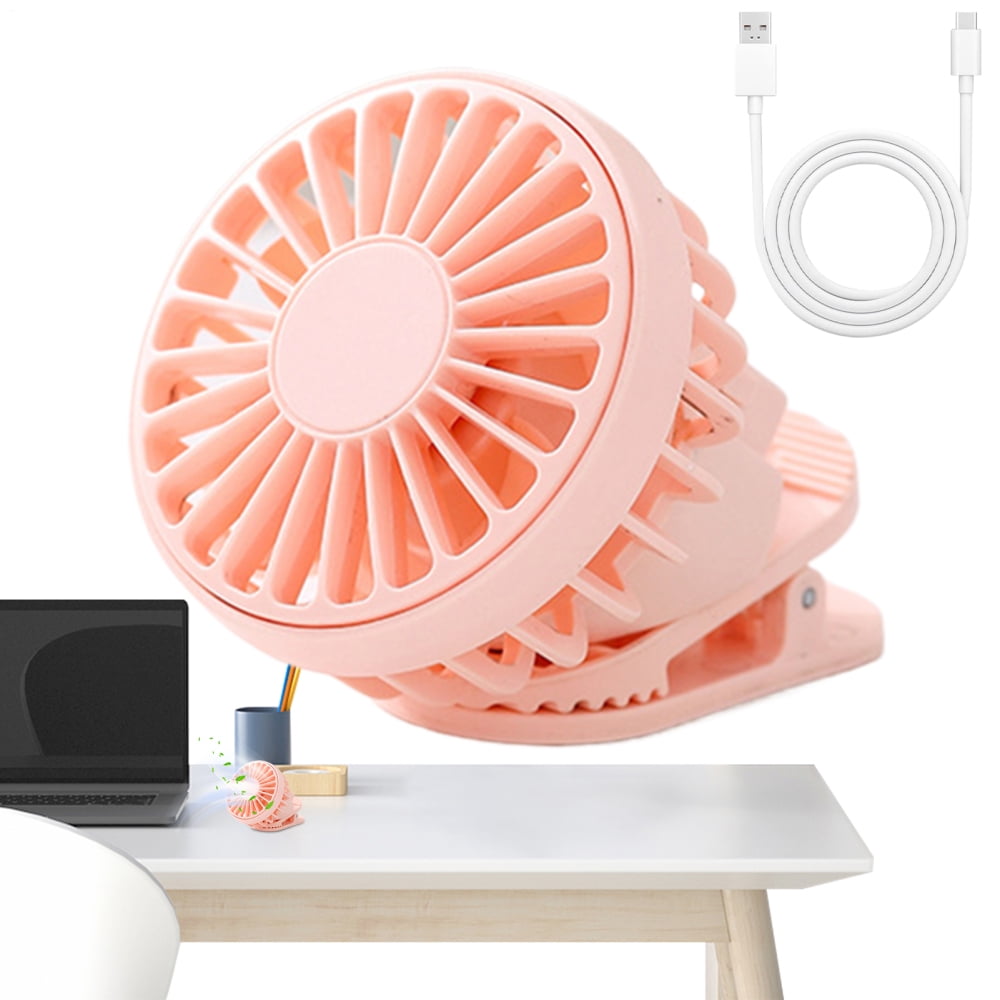 AITOCO Fan with Clamp Small Personal Desk Cooler Battery Operated 3 ...