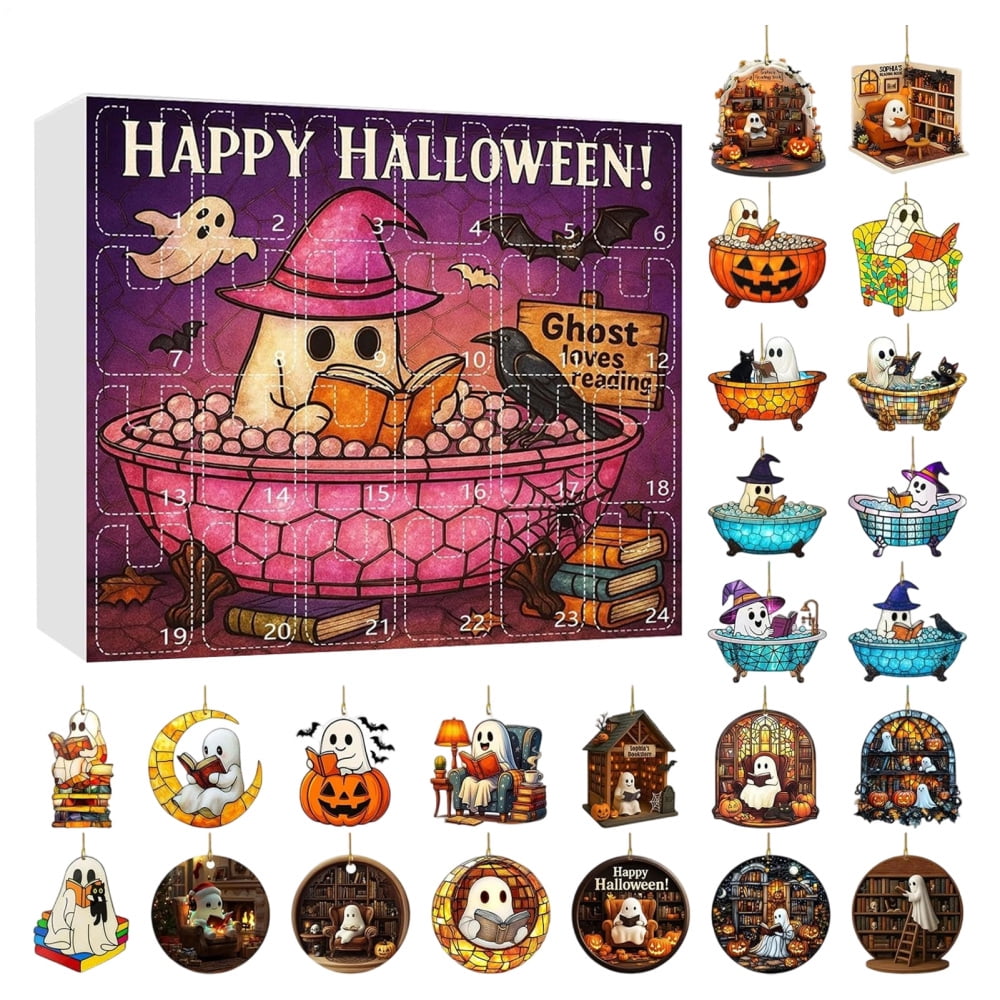 AITOCO Halloween Countdown Calendar Halloween 24 Days Reading Ornament ...