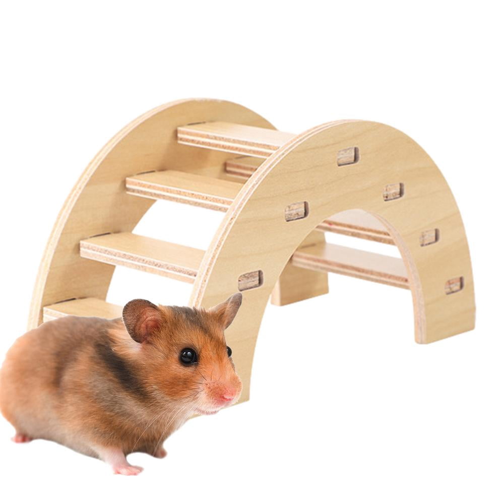 AITOCO Hamster Hideaway Wooden Habitat with Window Ventilated Wooden ...