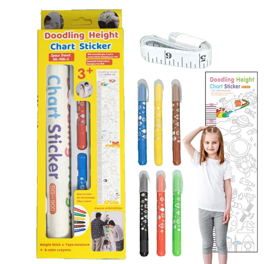 AITOCO Height Chart Doodling Height Sticker Decorative Growth Wall ...