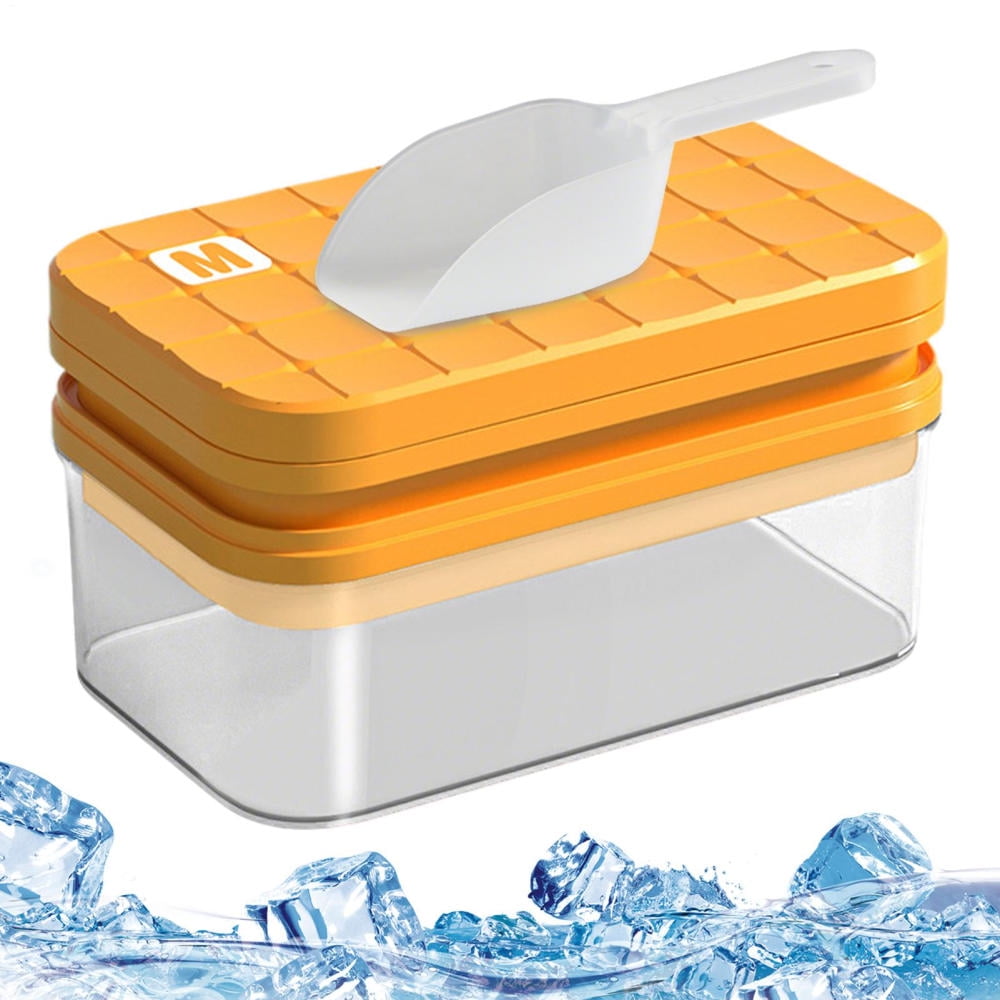 AITOCO Ice Tray with Lid and Bin 56-Grid Ice Maker Box with Lid and ...