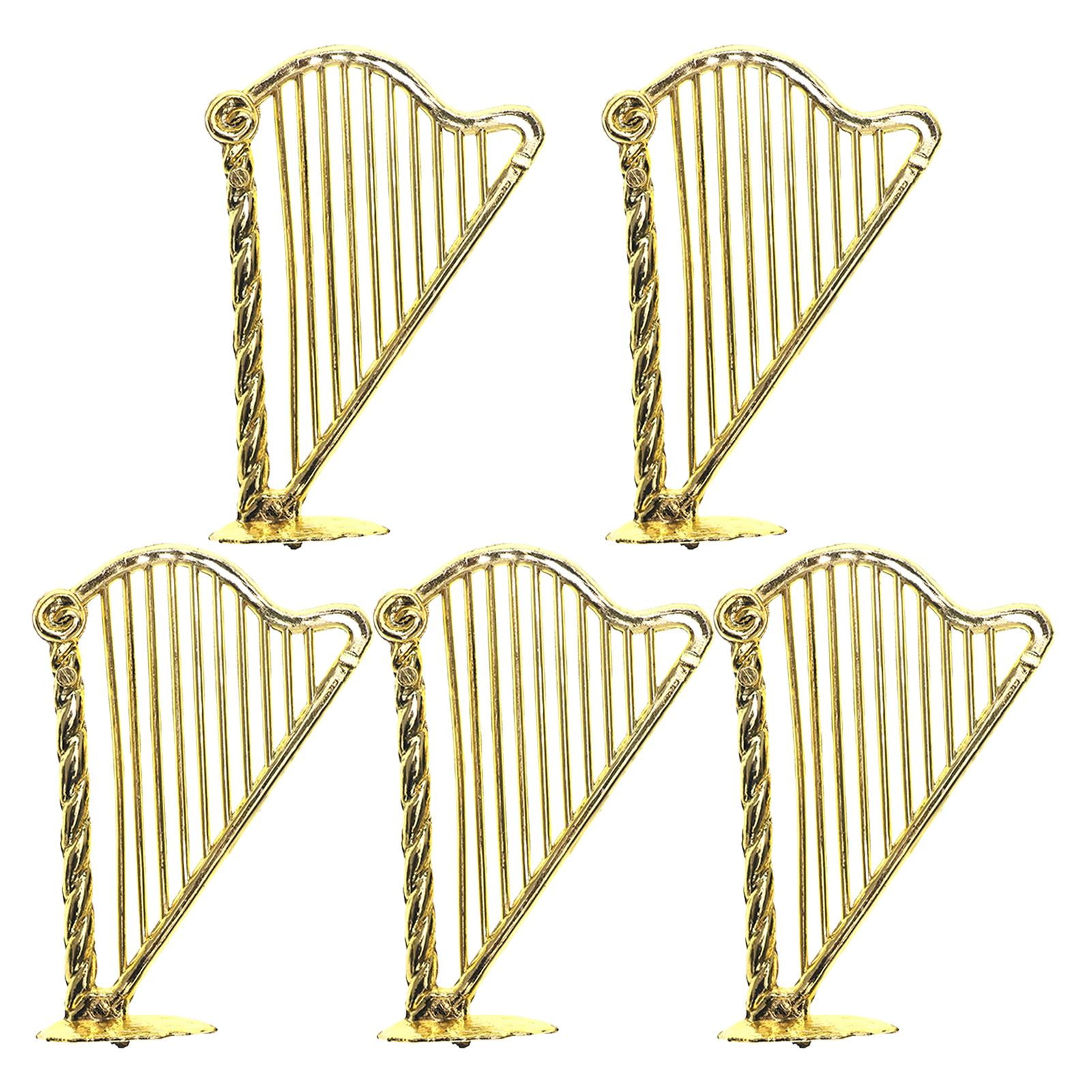 AITOCO Miniature Harp,Miniature Instrument Model Set of 5,Musical ...