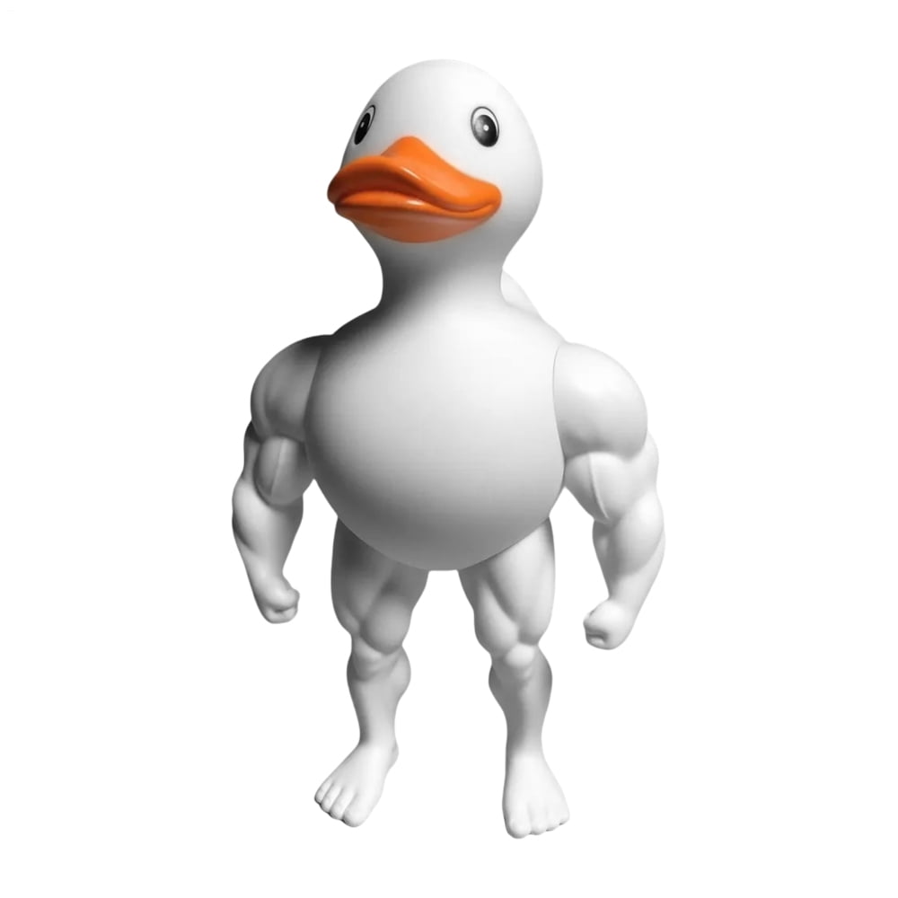 AITOCO Muscle Duck Statue Animal Muscle Duck Model Cute Desktop ...