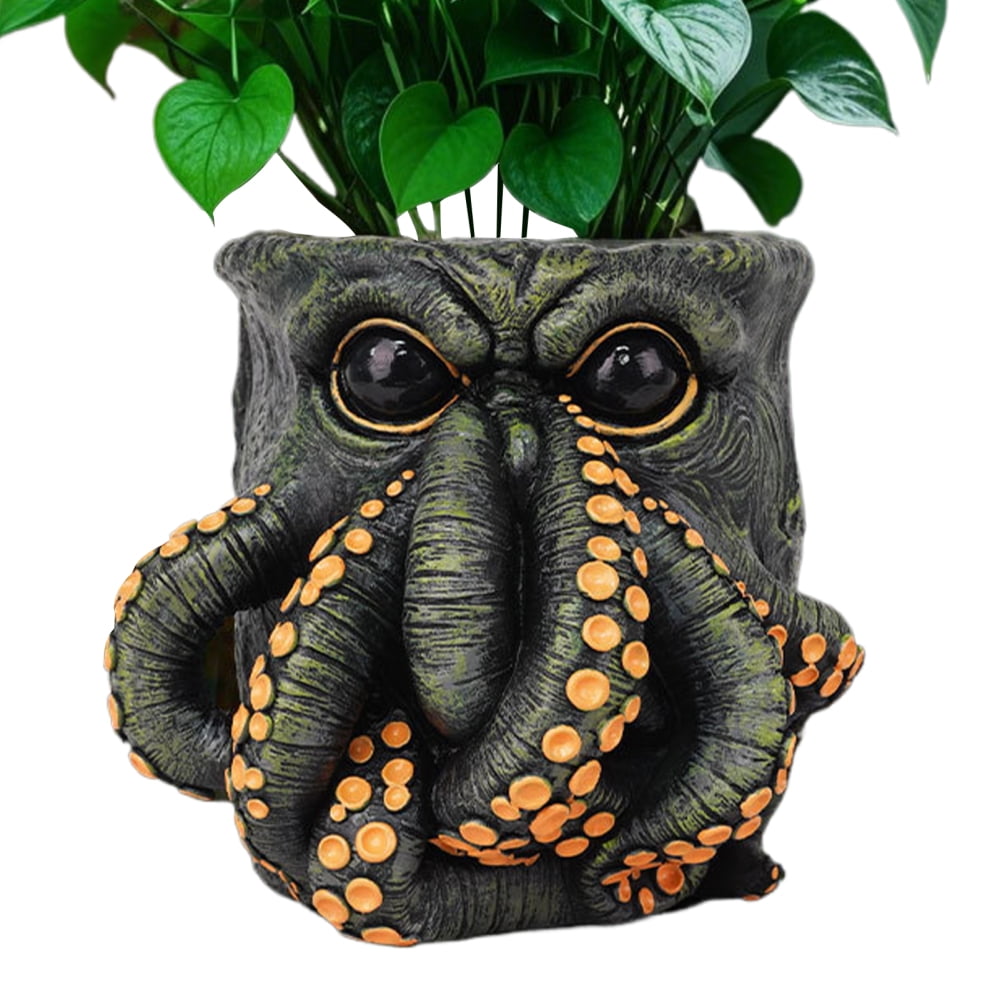 AITOCO Pots for Plants Cthulhu Garden Flower Planter Pot Octopus ...