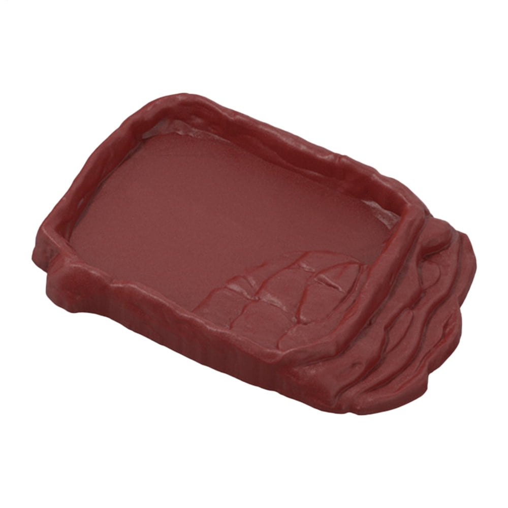 AITOCO Reptile Water Dish Snake Water Dish with Anti-Slip Imitation ...