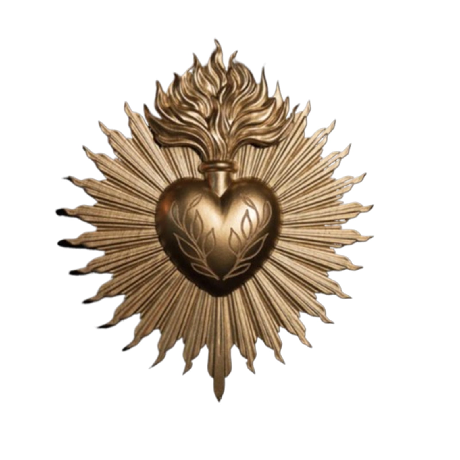 AITOCO Sacred Heart Wall Art,Resin Heart Wall Sculpture,Spiritual Decor ...