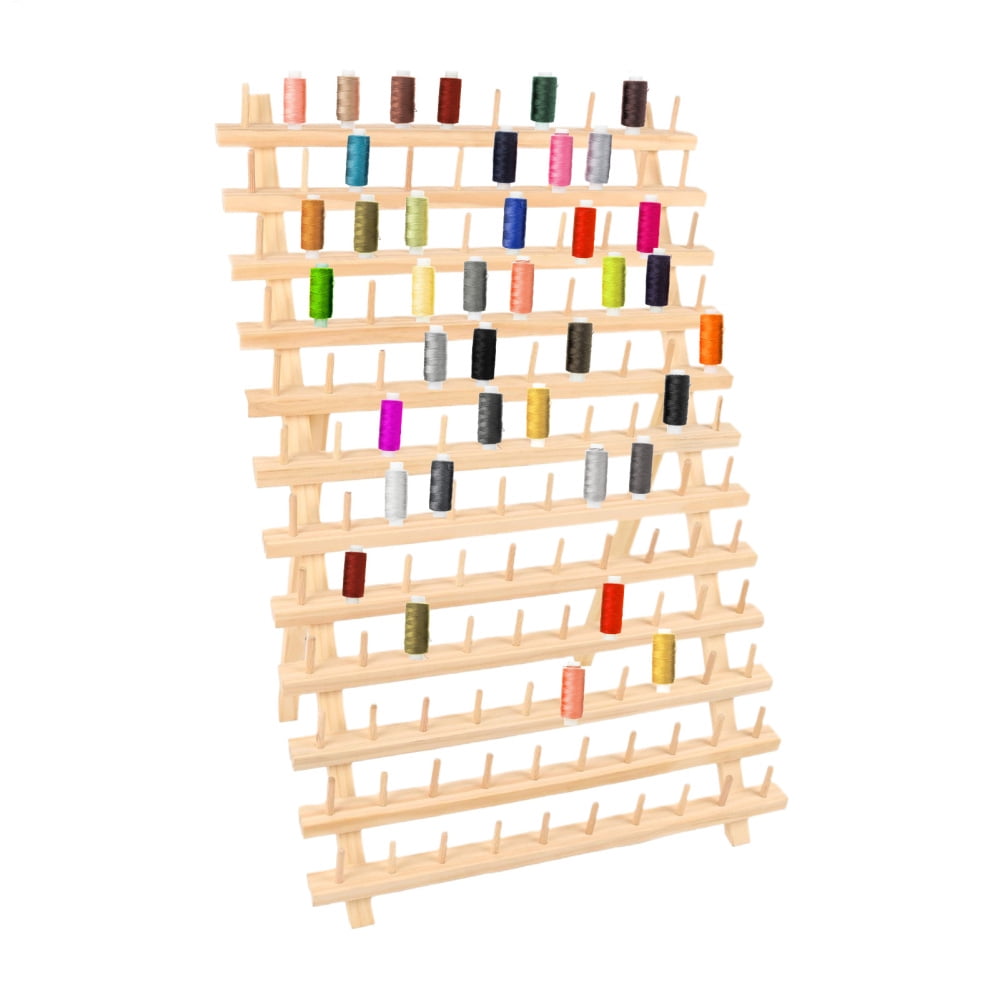 AITOCO Sewing Thread Organizer Space-Saving Wooden Sewing Thread ...