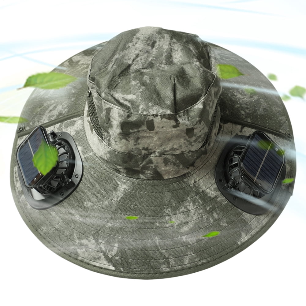 AITOCO Solar Fan Hat Wide Brim Solar Fan Outdoor Hat UV Protection ...