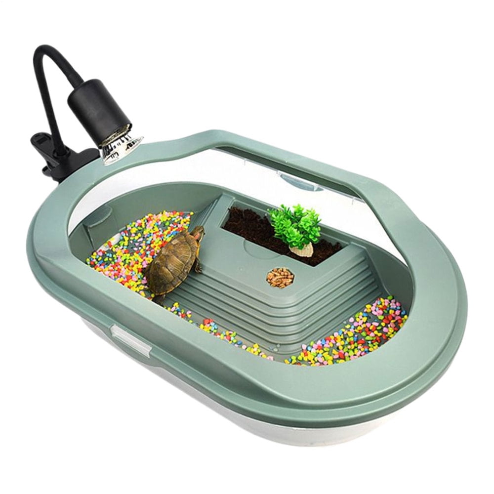 AITOCO Turtle Aquarium Turtle Terrarium Bottom Drainage Basking Stage ...