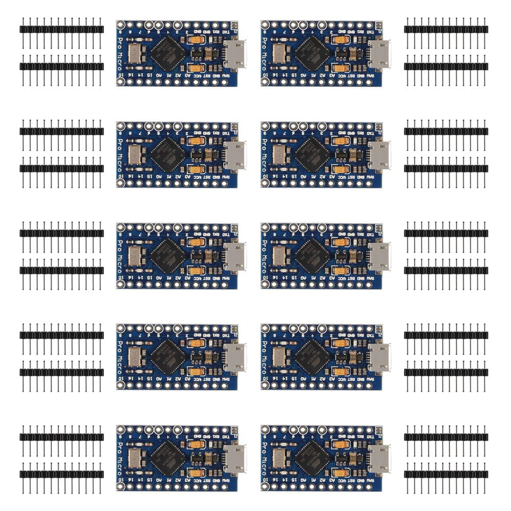 AITRIP Pro Micro ATmega32U4 SSF20 5V/16MHz Module Board, Replace with ATmega328 Pro Mini ...