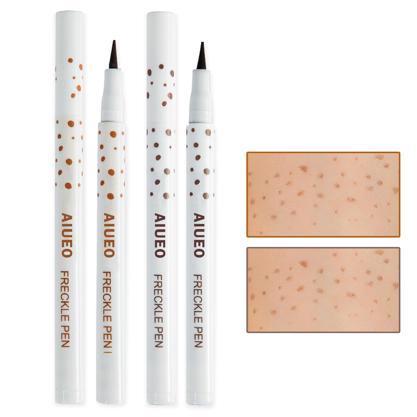 AIUEO 2 Colors Fake Freckles Faux Freckles Pen Natural Lifelike Freckle ...