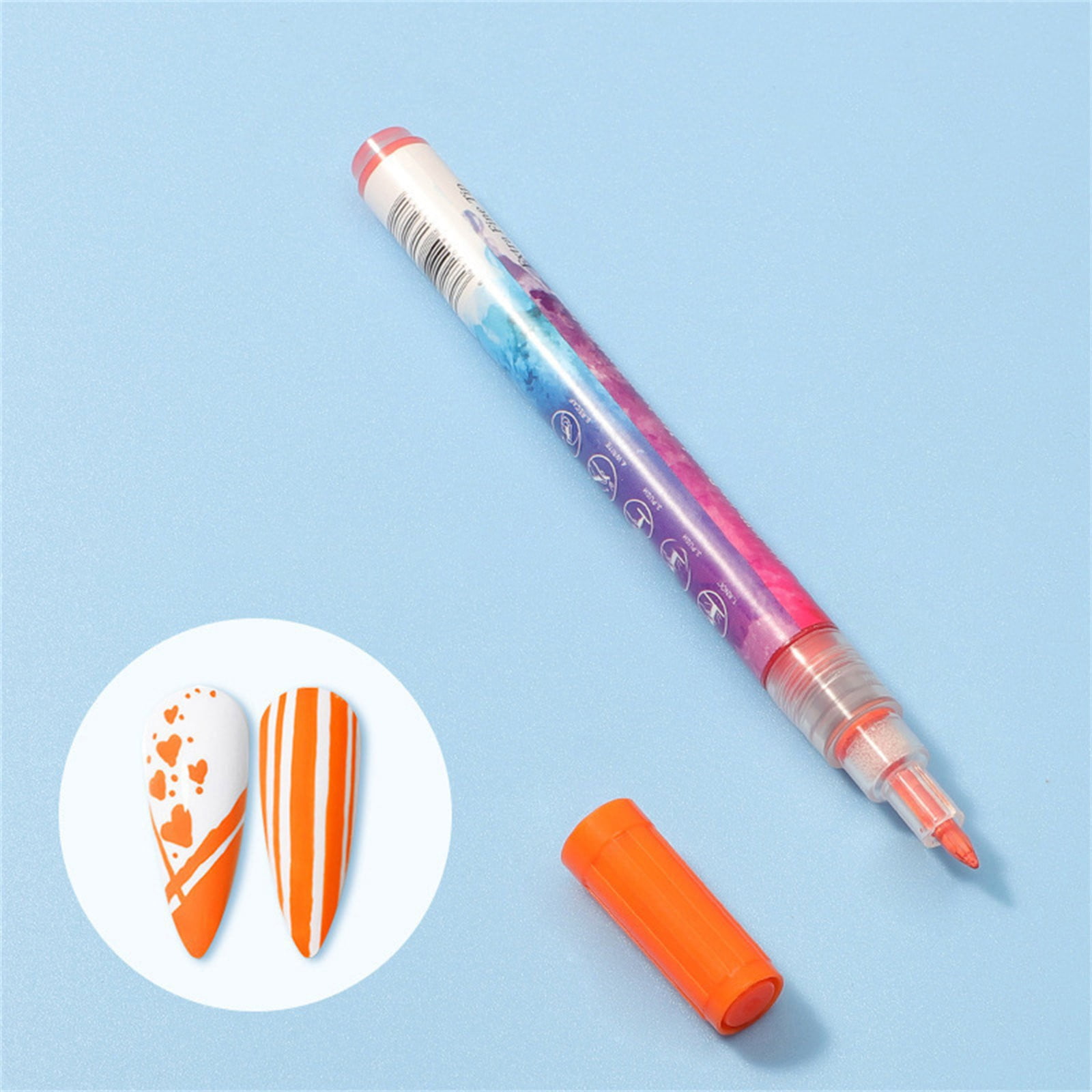 AIUWWUHD Nail Pen Nail Pen Waterproofs Nail Polish Pen Quick Dry Nail ...