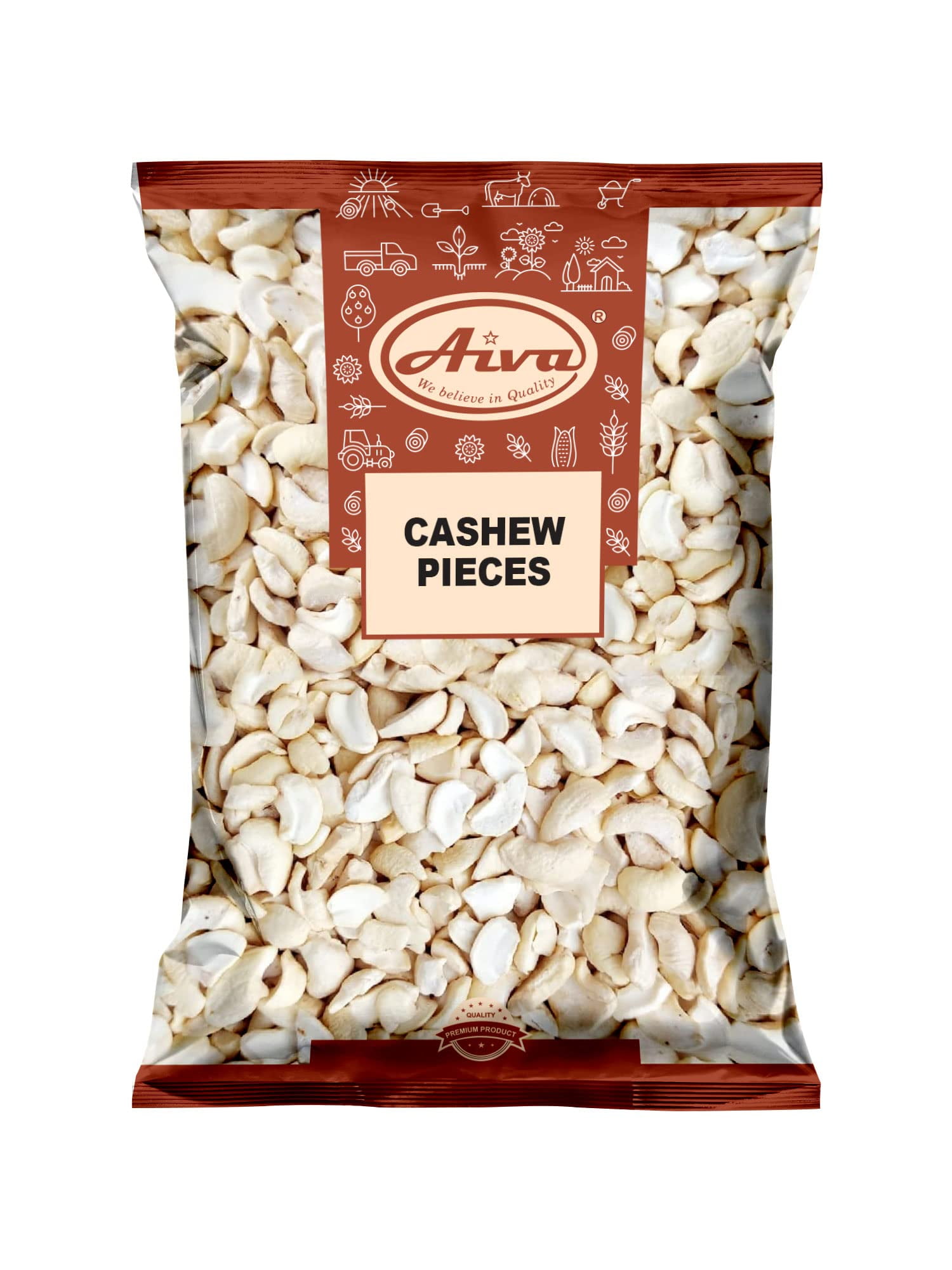 AIVA - Cashew Pieces DEF29 Raw Premium Grade, 10 lb Bulk, Unroasted ...