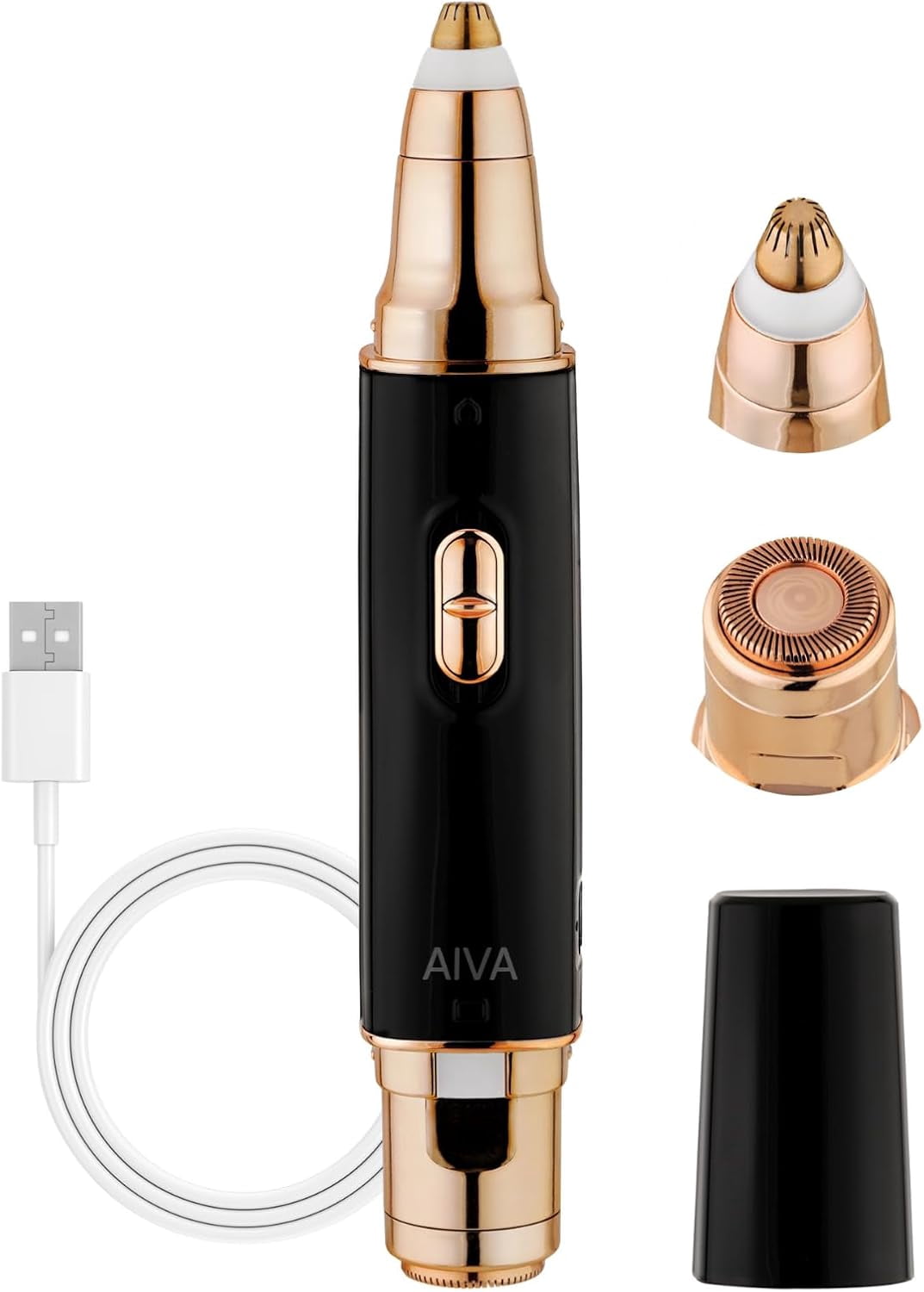 AIVA Deluxe – Patented Dual 2-in-1/Double Sided Facial Hair Remover ...