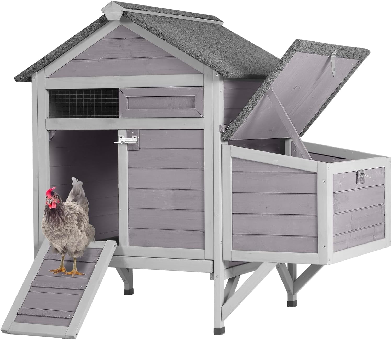 Aivituvin 40.94" Chicken Coop with Nesting Box, Weatherproof Hen House ...