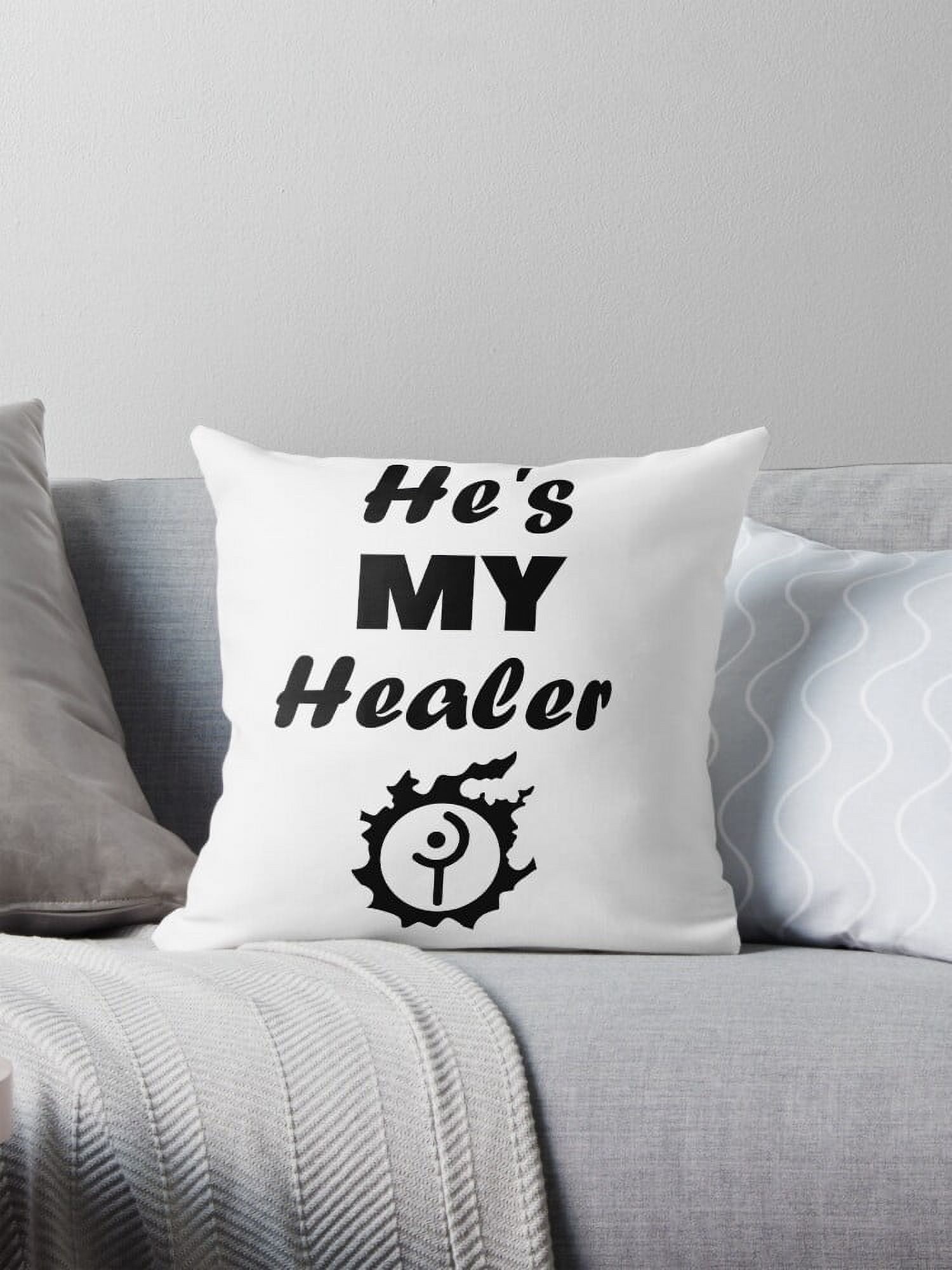 AIVO FFXIV He's My Healer - White Mage WHM Throw Pillow Covers Cases ...