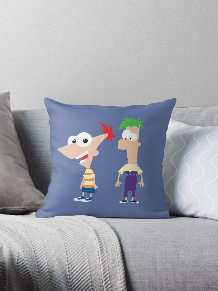 AIVO Phineas and ferb Throw Pillow Covers Cases Cushion Cover Case Sofa ...