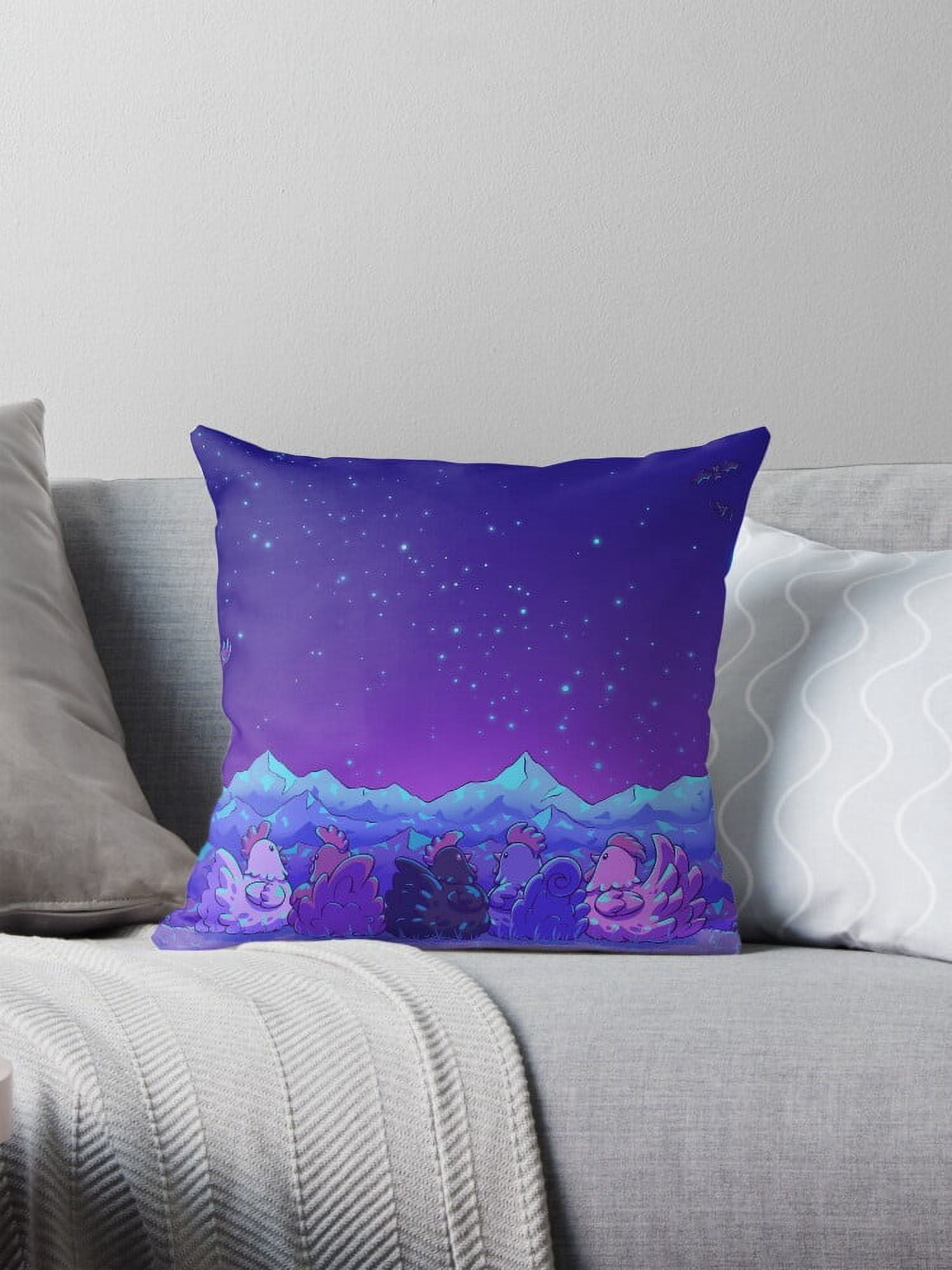 AIVO Stardew Valley Chickens - Night Version Throw Pillow Covers Cases ...
