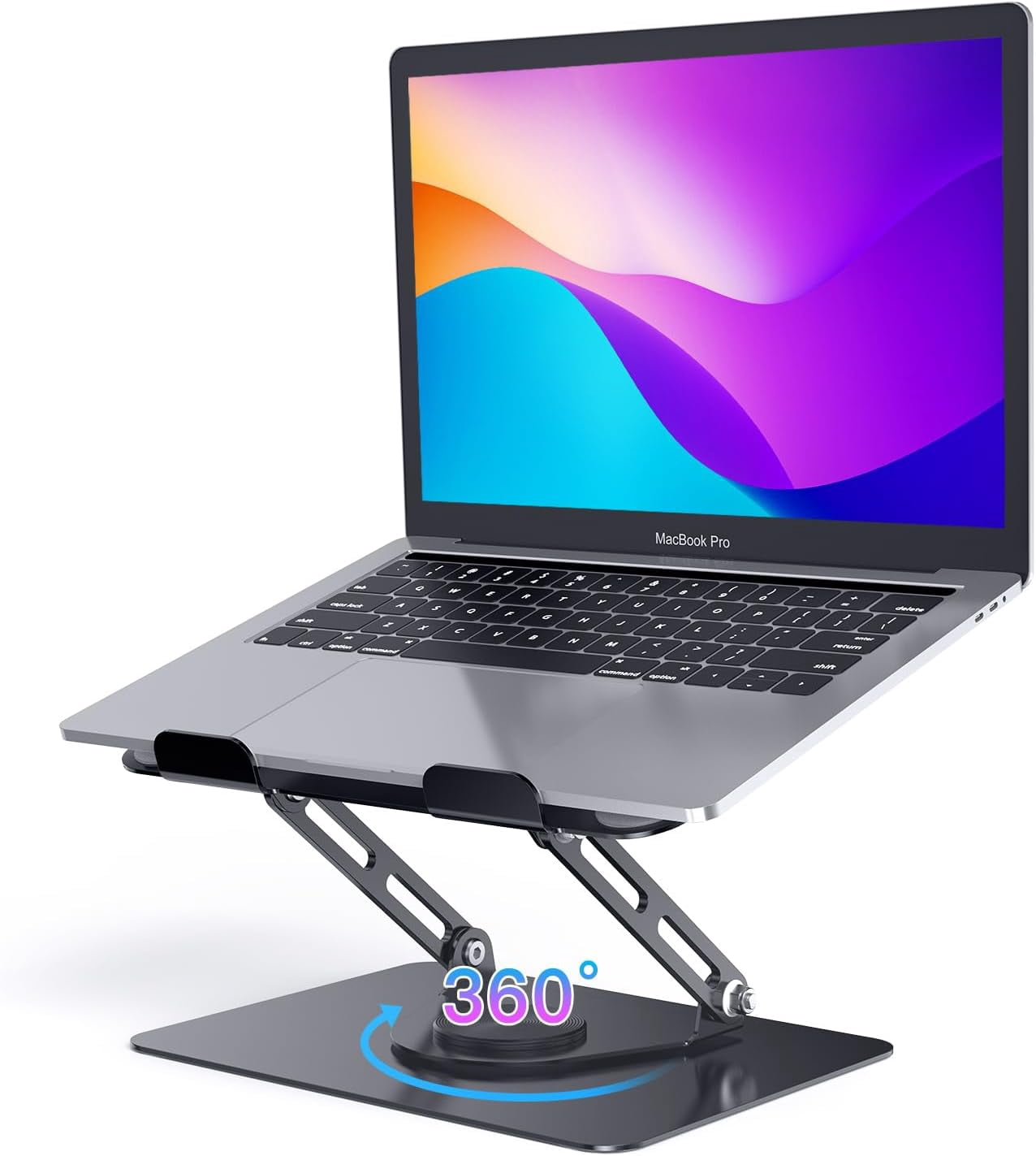 AIWEE Adjustable Laptop Stand for Desk, Ergonomic 360° Rotating Base ...