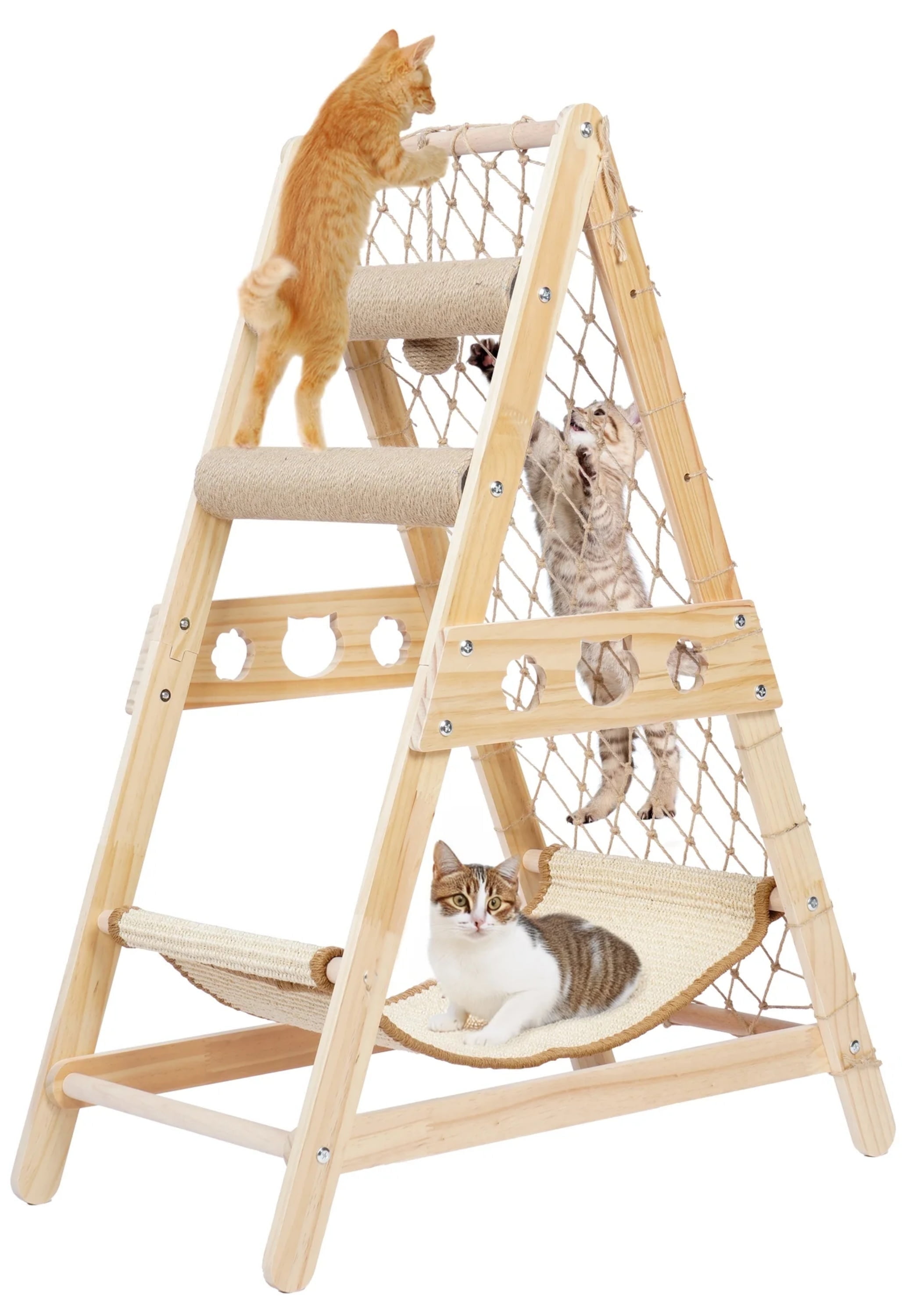 AIWFL Cat Hammock, Cat Tower for Indoor Cats with Straching Post ...
