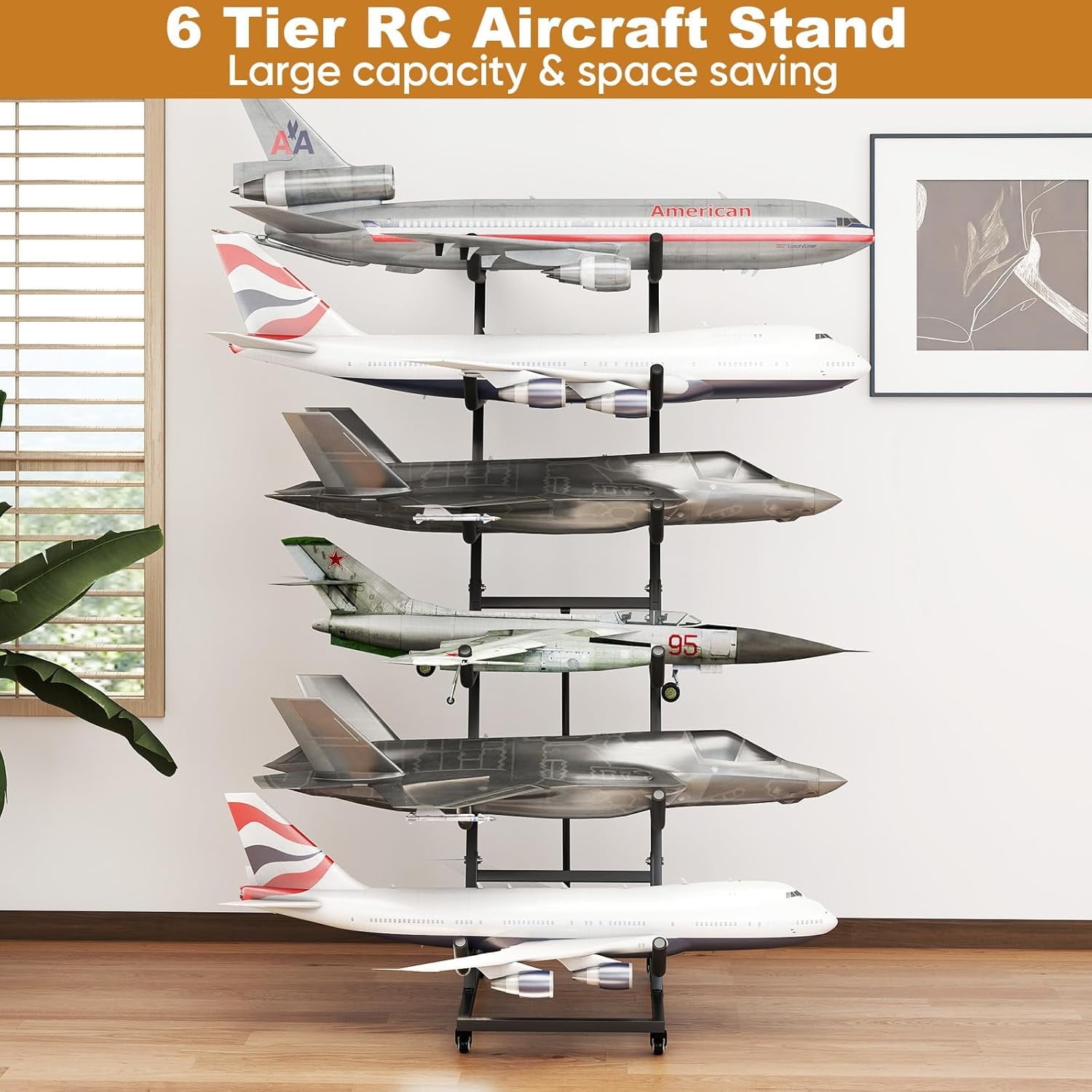 AIWFL RC Airplanes Storage Rack Metal Model Airplane Display Holder ...
